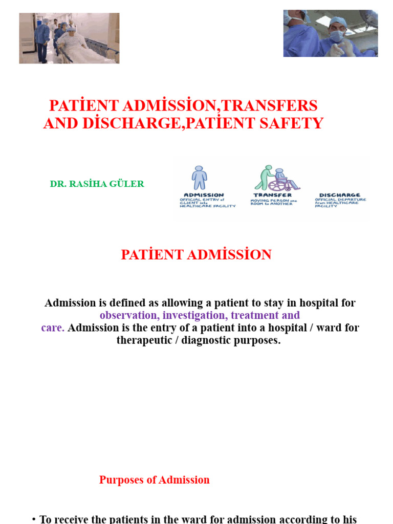 Patient Admission Discharge and Patient Discharge Patient Safety | PDF ...