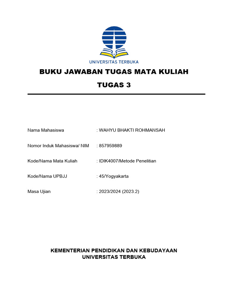 BJT3 - Metode Penelitian - 857959889 | PDF