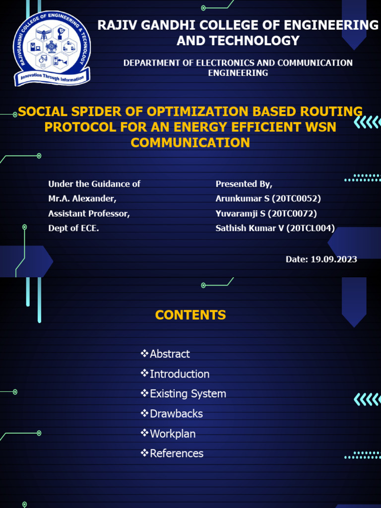 WSN Routing PPT (1) - 1 | PDF | Wireless Sensor Network | Routing