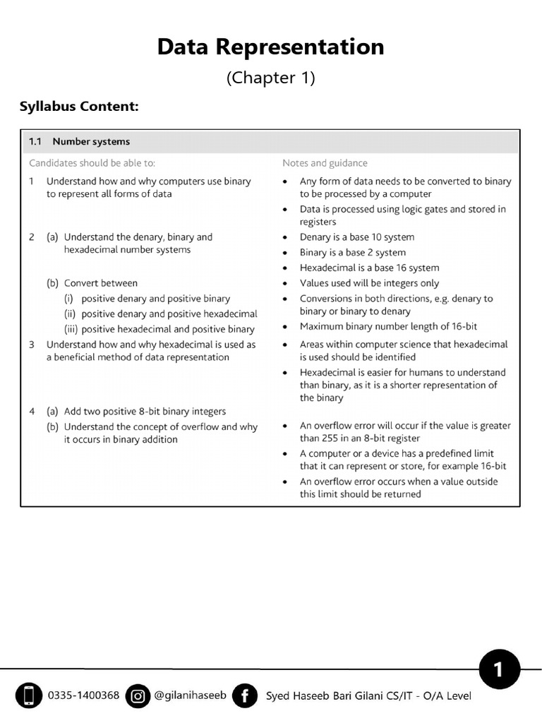 Chapter 1 - Data Representation | PDF | Ip Address | I Pv6 Chapter 1 - Data Representation | PDF | Ip Address | I Pv6