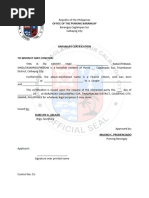 Barangay Certificate of Residency Template | PDF