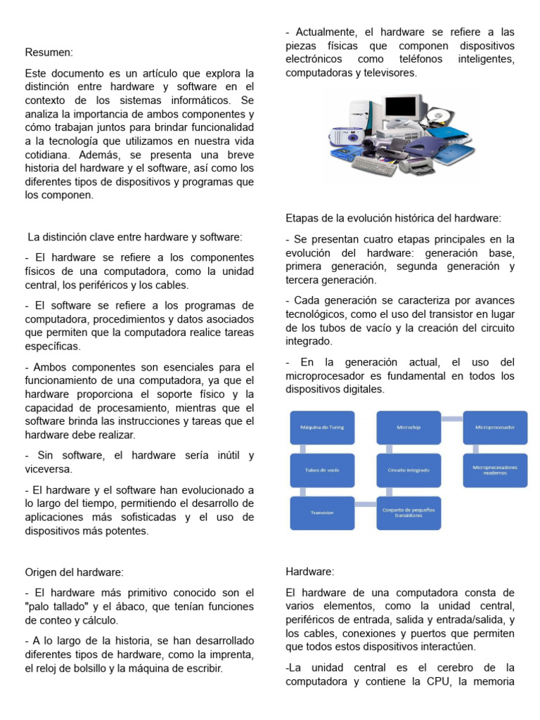 Resumen Del Articulo | PDF | Hardware de la computadora | Programa de computadora