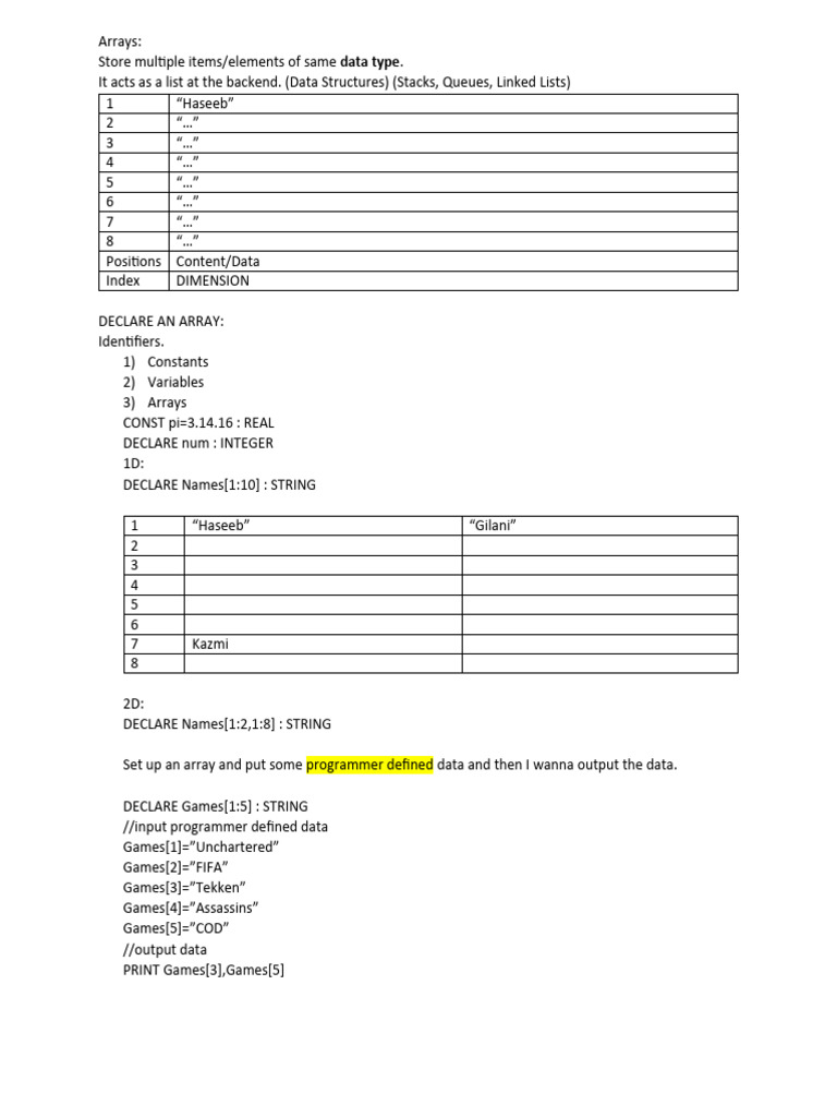 Arrays Brown | PDF | Computer Programming | Software Engineering