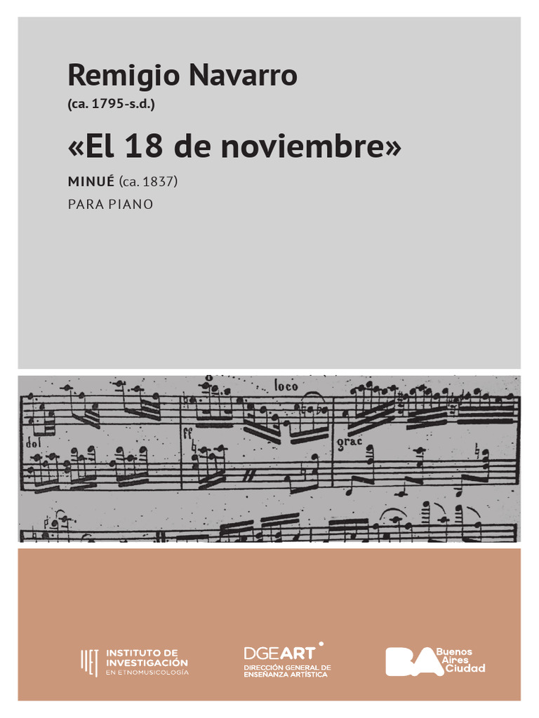 Minué "El 18 de noviembre" para piano | PDF | Concierto | Piano