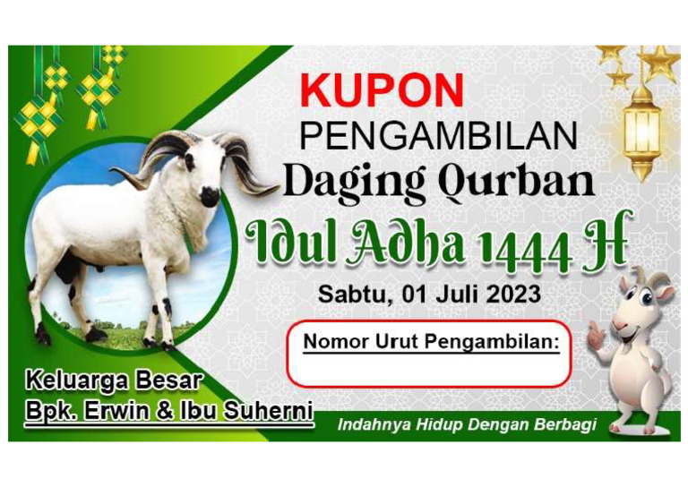 Kupon Qurban | PDF