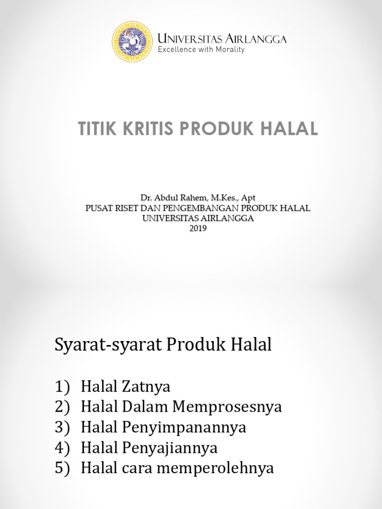 Titik Kritis Halal | PDF
