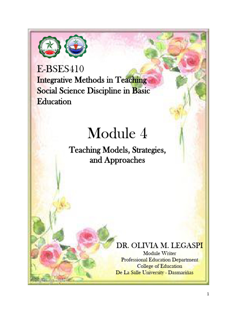 Bses410 Module4 Teachingmodels2 | PDF | Multimedia | Learning
