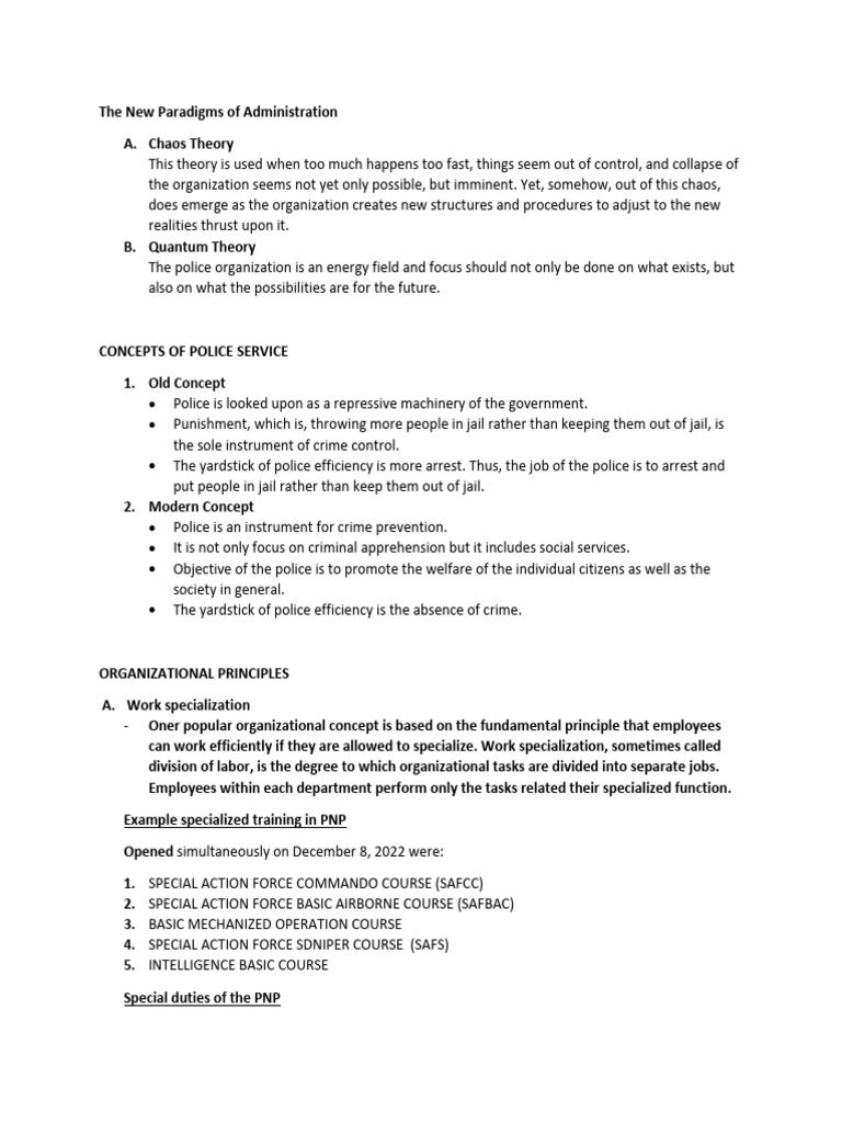 New Police Administration Paradigms | PDF | Police | National Security
