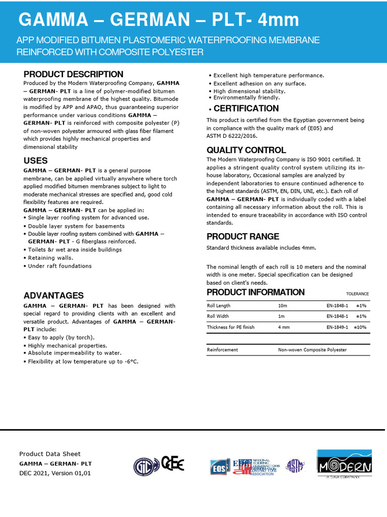 GAMMA-GERMAN PLT-PE-4mm | PDF | Fibers | Welding
