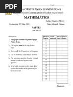MSCE Mathematics Paper 1 2022/23 | PDF | Geometry | Mathematical Concepts