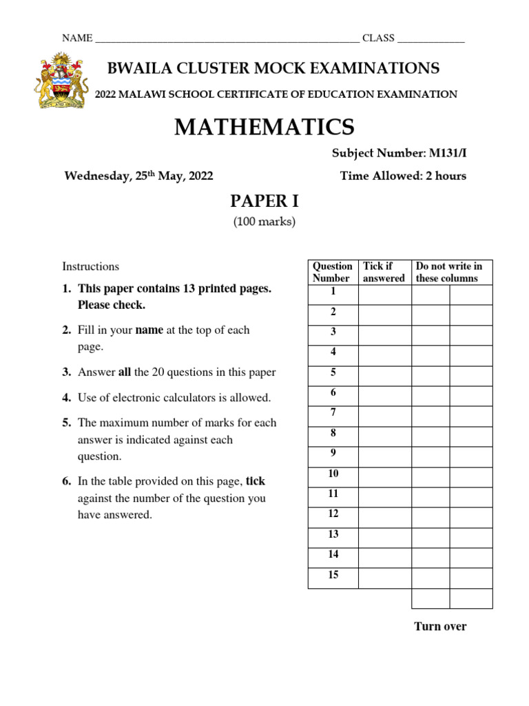 Mathematics PI - Final | PDF | Mathematics | Elementary Mathematics