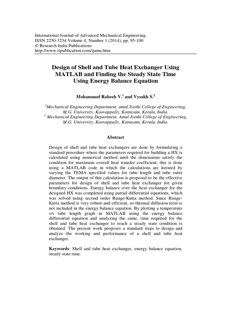 Matlab Design of HE | PDF | Heat Exchanger | Heat Transfer