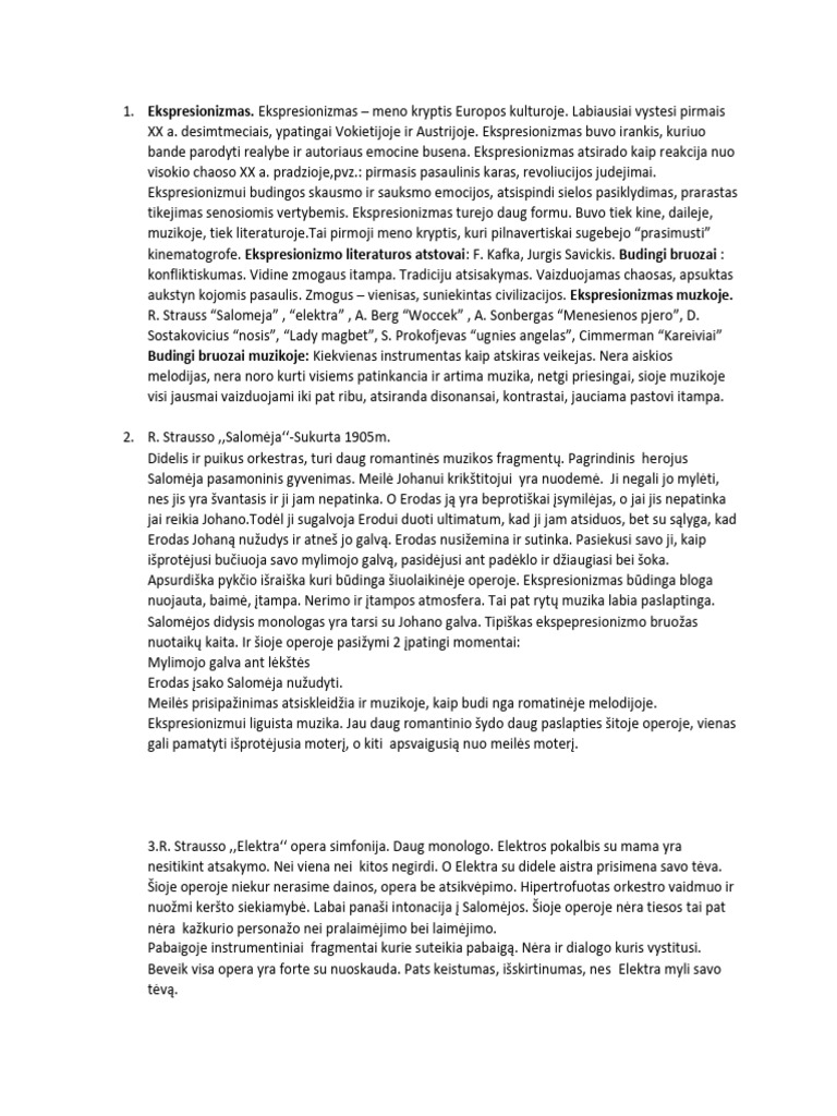 Ekspresionizmas | PDF