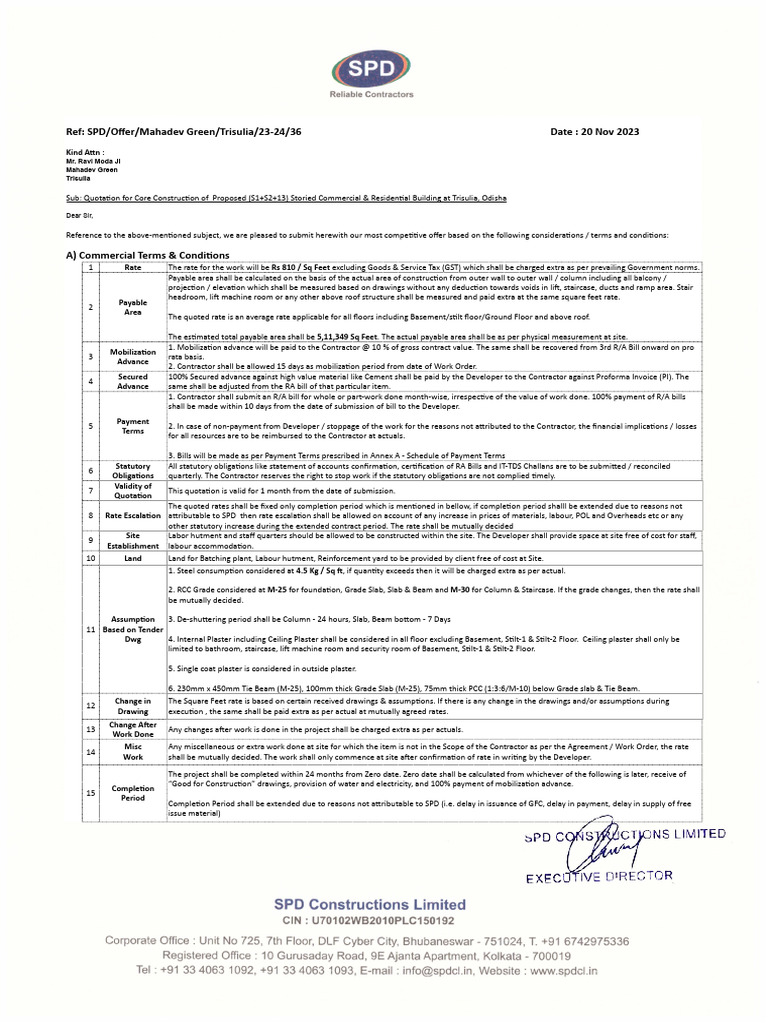 Quotation 1 | PDF | Road | Concrete