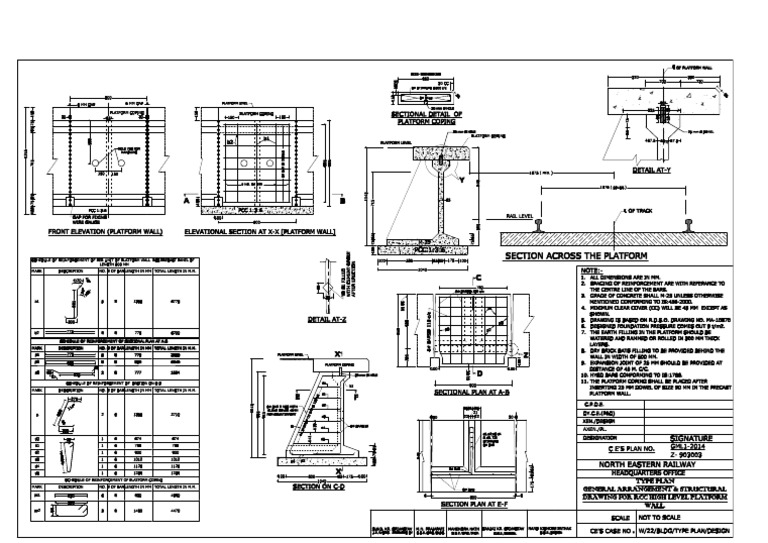Type Plan RCC High Level PF Wall | PDF