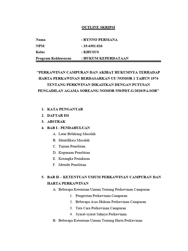 Hukum Perkawinan Campuran | PDF