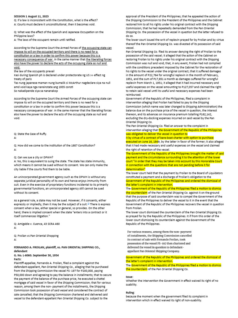 CONSTI Questions | PDF | Lawsuit | Complaint