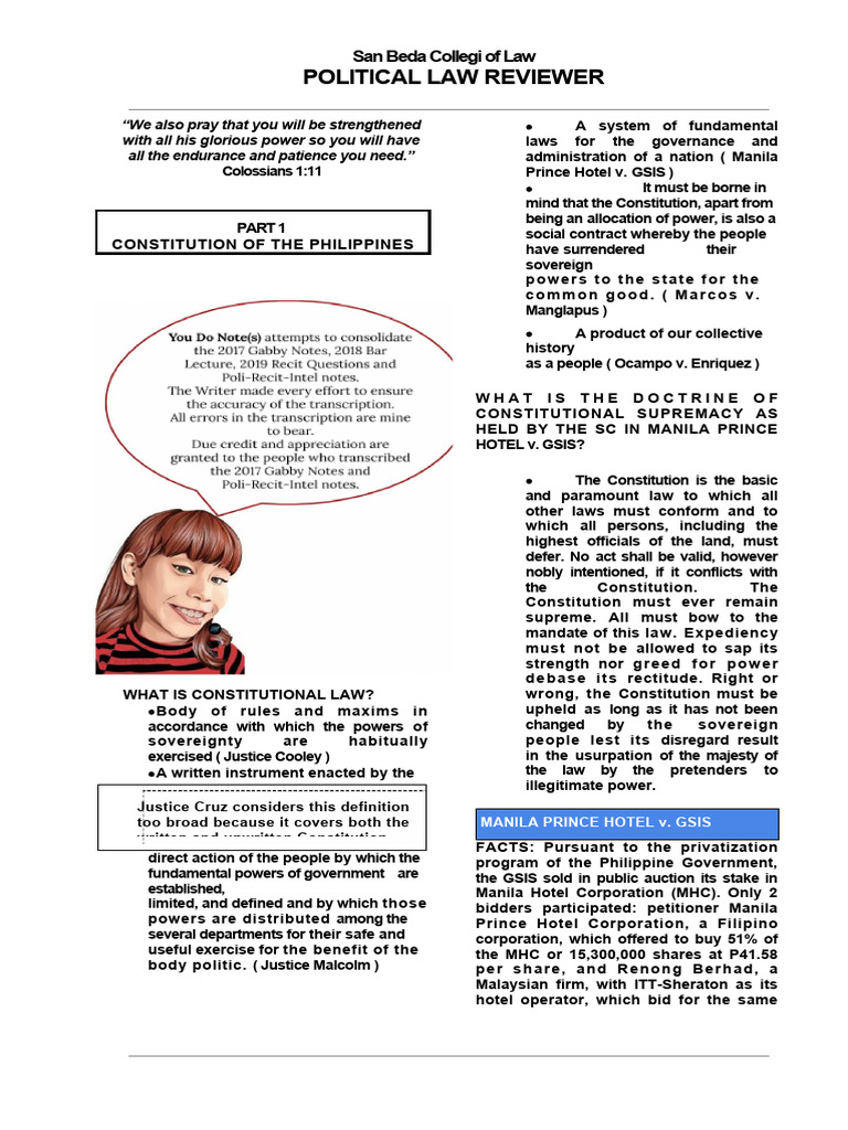 Consti Reviewer | PDF | Constitution | Political Science