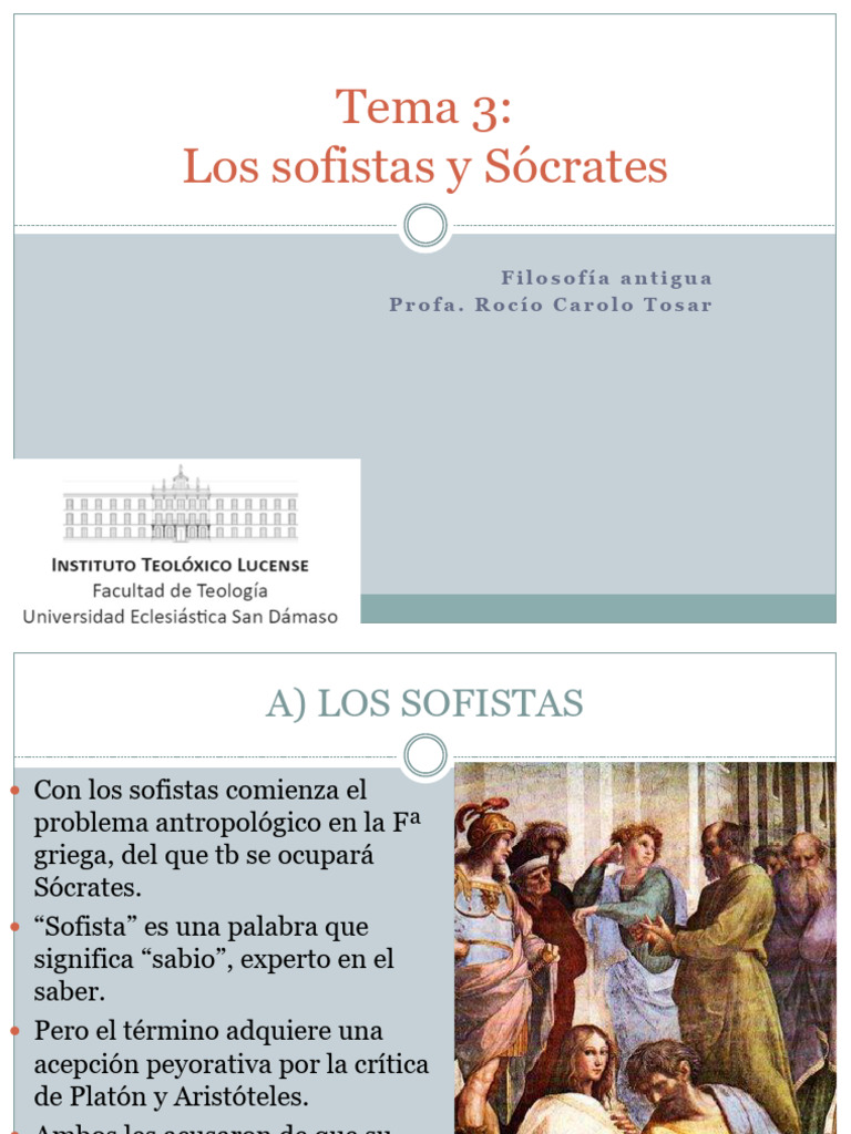Sofistas y Sócrates en la filosofía griega | PDF | Sócrates