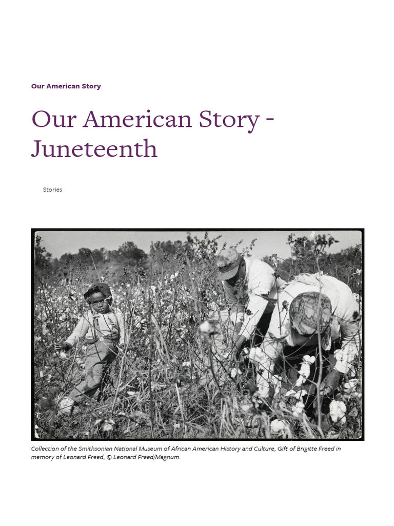 Our American Story - Juneteenth - National Museum of African American ...