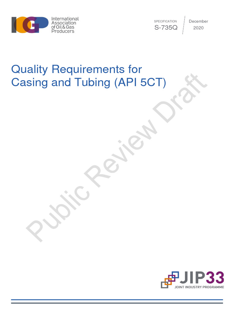 Quality Reqs For Casing and Tubing API 5CT S 735Qv2020 12 | PDF | Specification (Technical ...