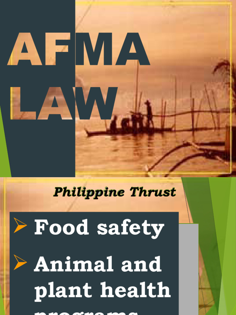 Afma Law | PDF | Agriculture | Food Safety