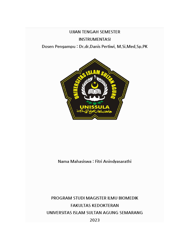 UTS Instrumen DR - Dr.danis - Fitri Anindya | PDF