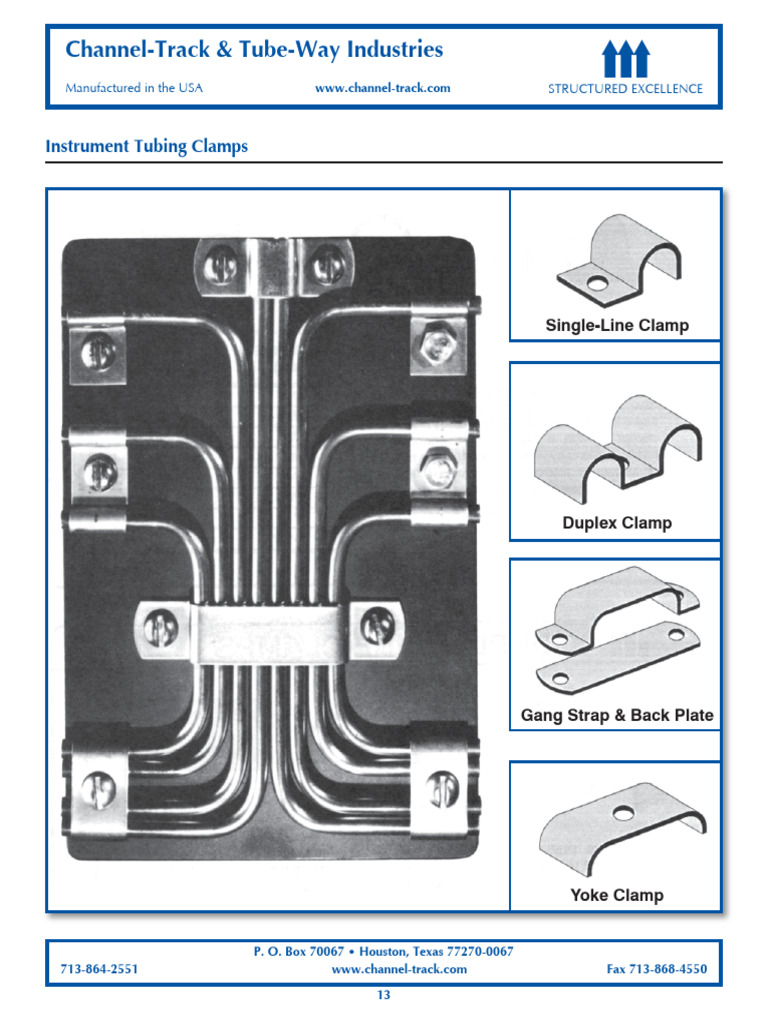 Tubing-Clamps Gang Clamp | PDF | Pipe (Fluid Conveyance) | Building ...