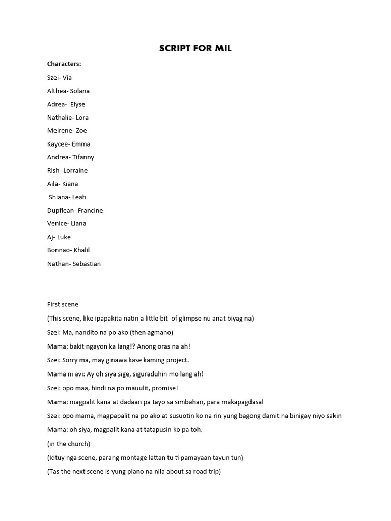 Script For Mil 1 | PDF
