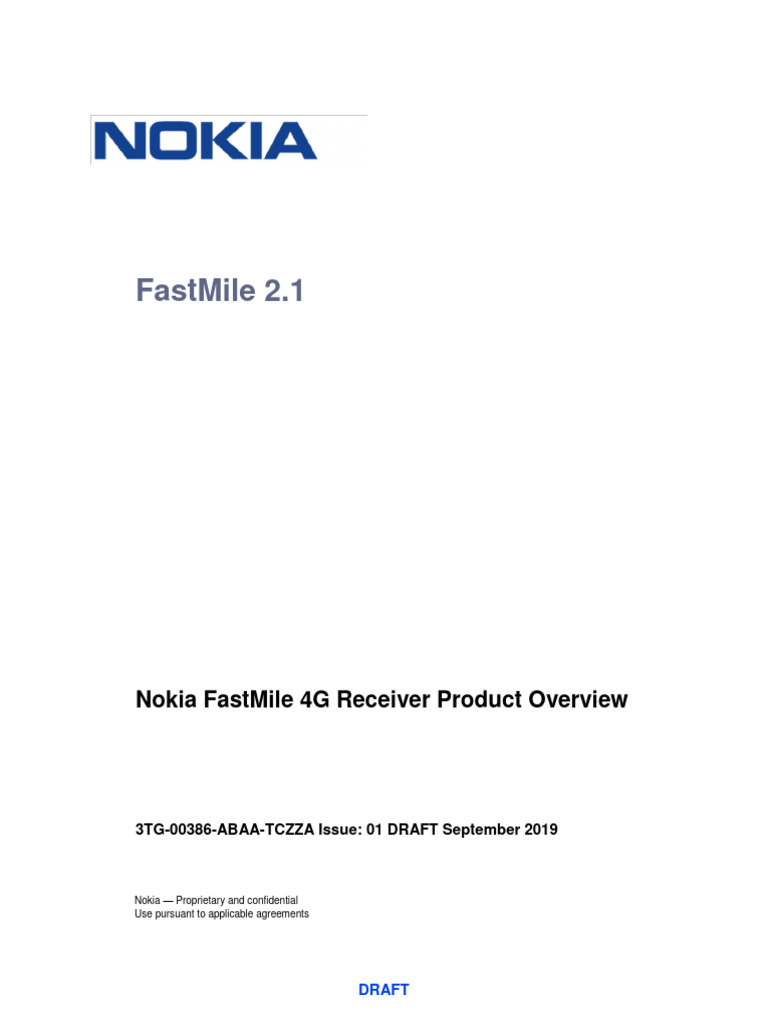 Nokia FastMile 4G Receiver Product Overview | Download Free PDF ...