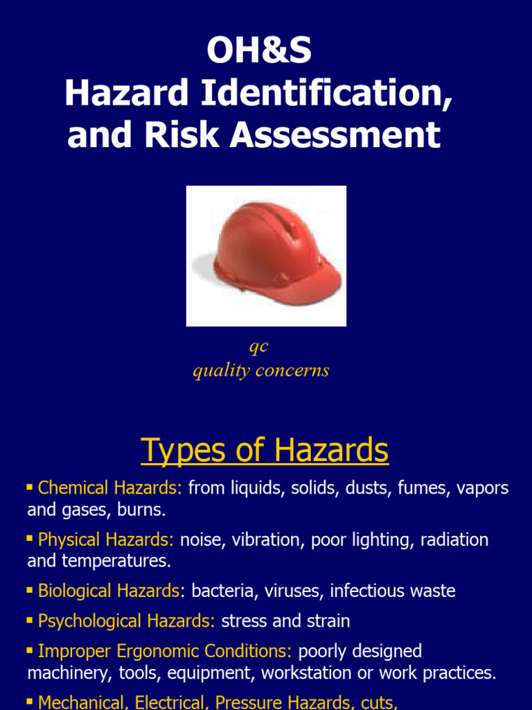 3 OHS Risk Assessment | PDF | Toxicity | Hazards