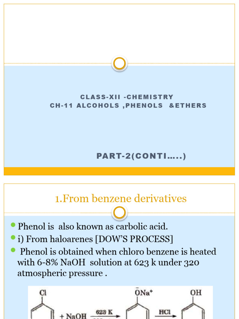 Ch-11 Part-2 Alcohols, Phenols ðers | PDF | Acid | Ethanol