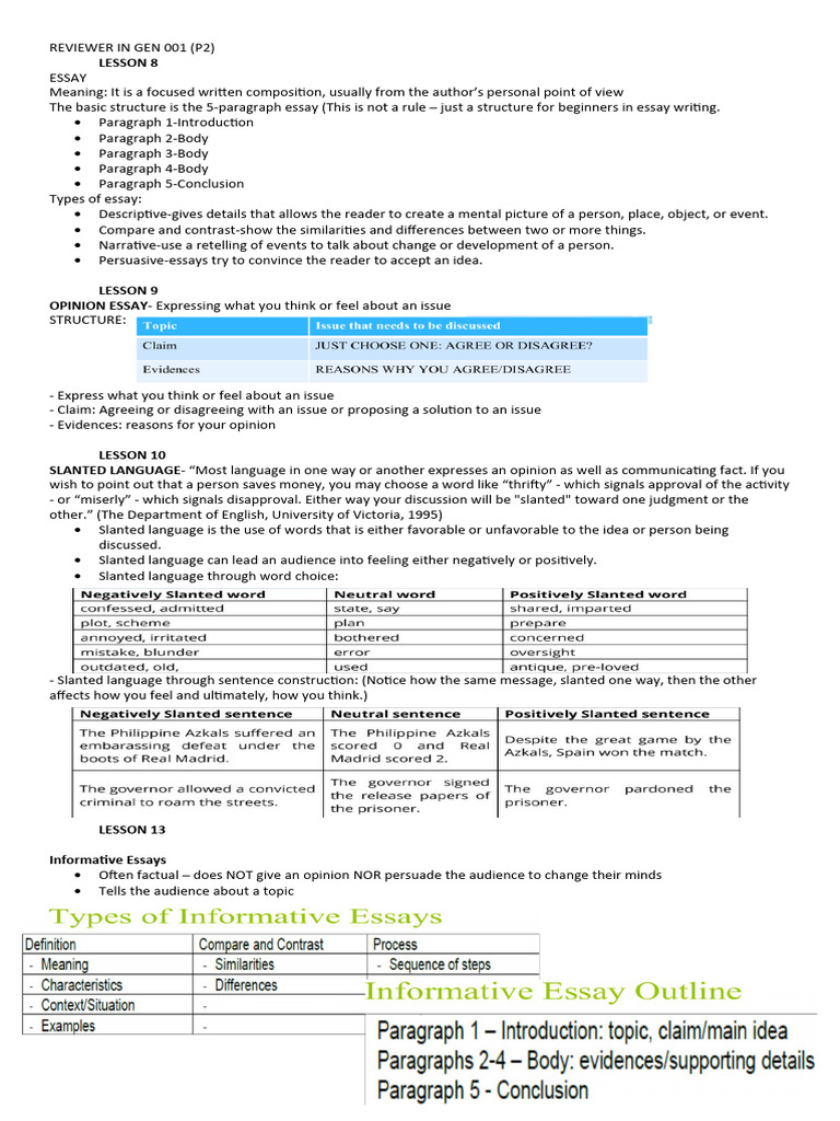 Reviewer in Gen 001 (P2) | PDF | Essays | Idea