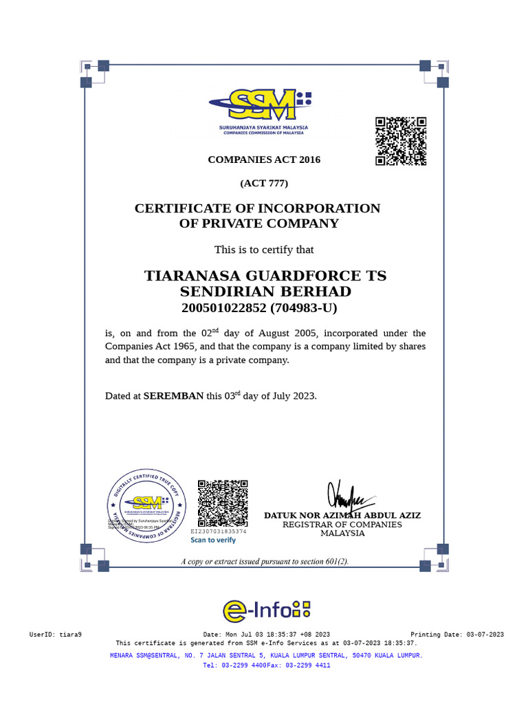 Form 9 2023, SSM (CTC) | PDF | Qr Code | Smartphone