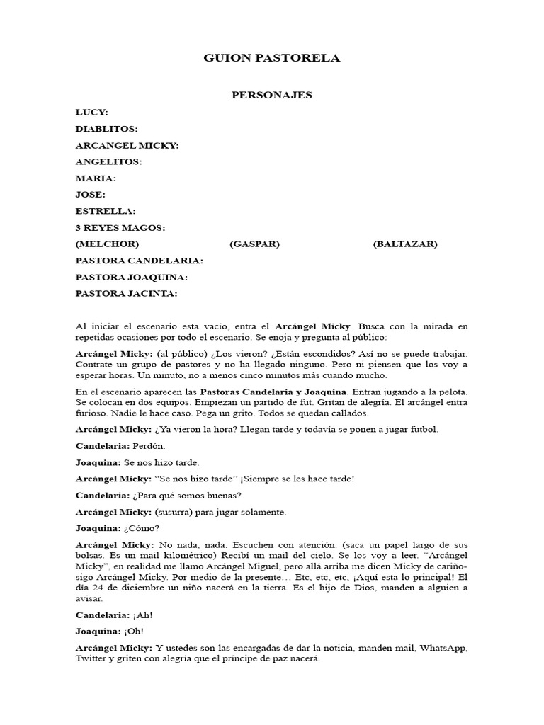 Guion Pastorela | PDF | Navidad | Reyes Magos