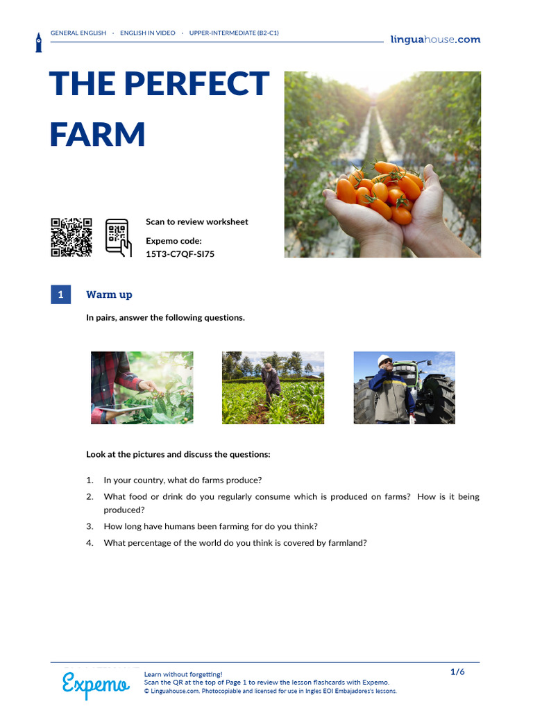 "Upper-Intermediate English: The Perfect Farm" | PDF | Agriculture | Rice