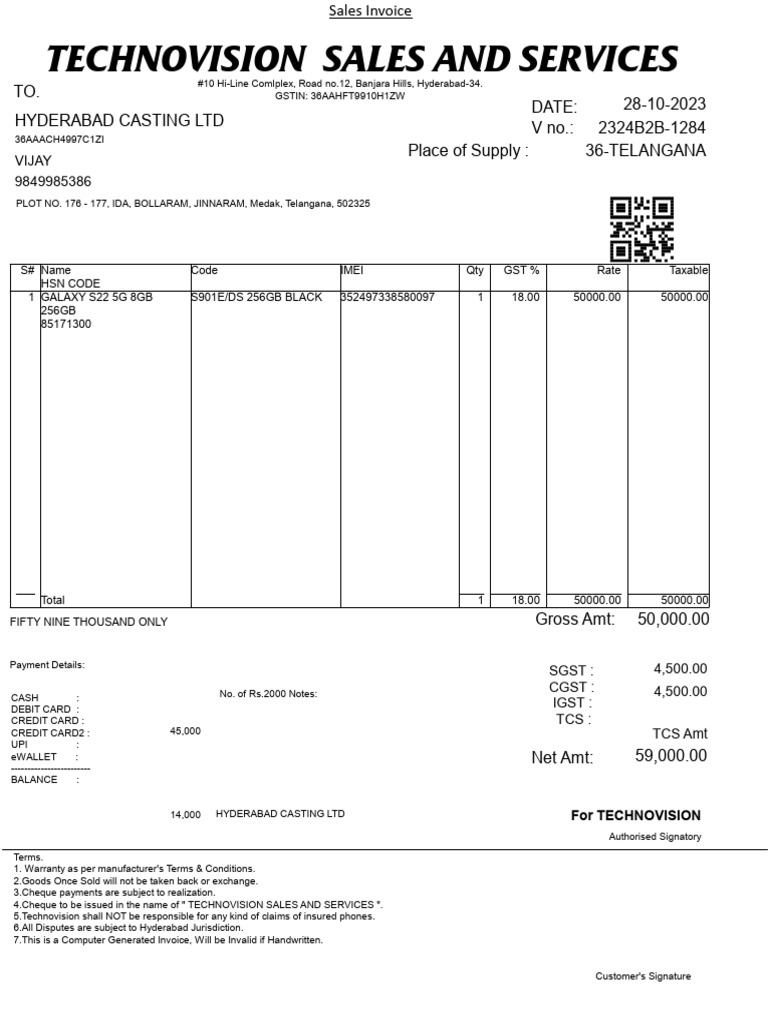 Technovision Sales and Services: Vijay 9849985386 | PDF | Service Industries | Money