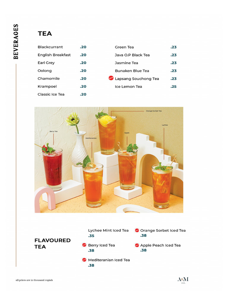 Beverage Menu Amco Solo | PDF