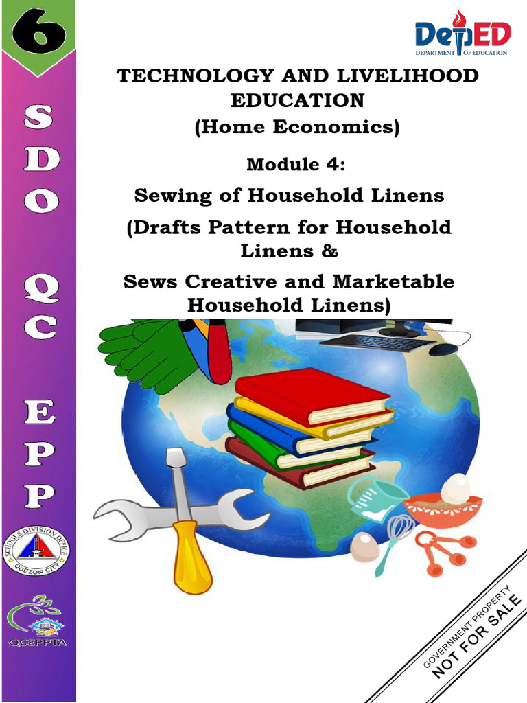 DO Q2W4 TLE 6 Module 4 Sewing of Household Linens | PDF | Seam (Sewing ...