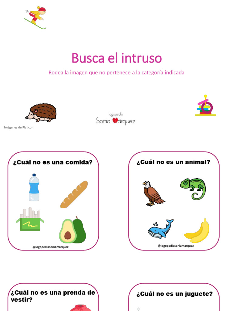 Encuentra al intruso en imágenes | PDF