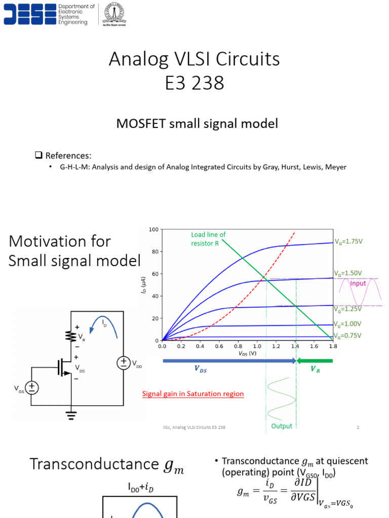 MOSFET Small Signal Model | PDF | Mosfet | Electrical Network