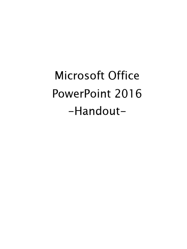 Handout PowerPoint | PDF | Microsoft Power Point | Page Layout