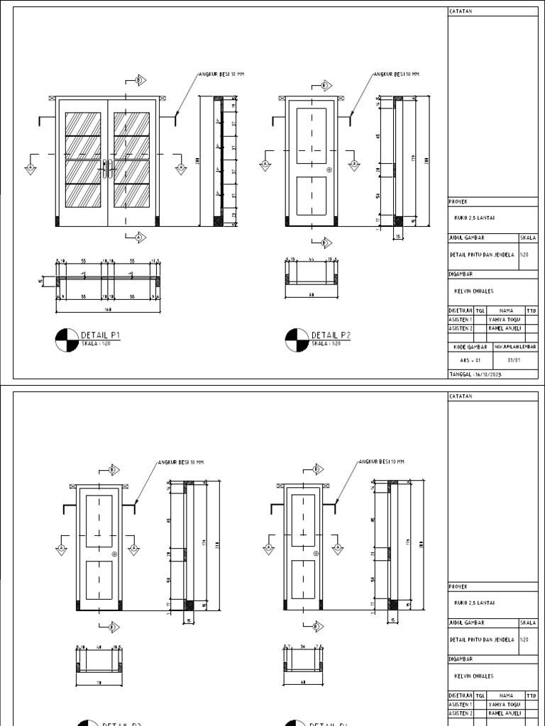 Detail Pintu Dan Jendela Ruko Fix Gol | PDF