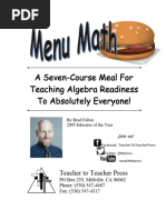 Math Café Menu and Pricing Guide | PDF