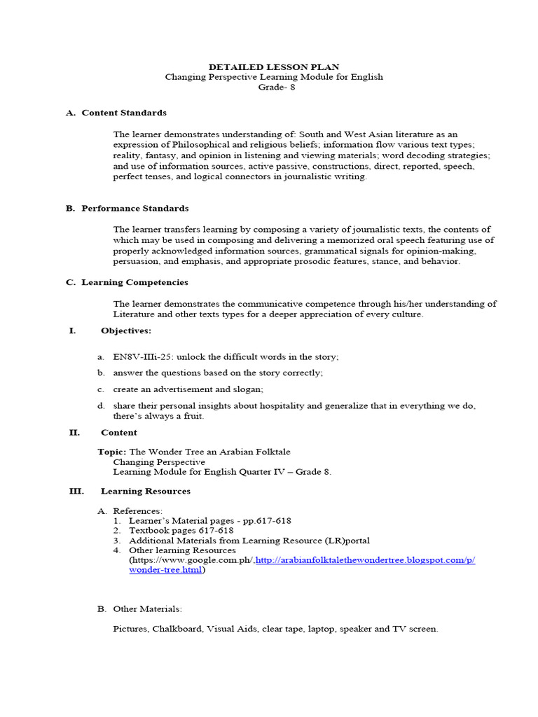 BCD Lesson Plan | PDF | Learning | Lesson Plan