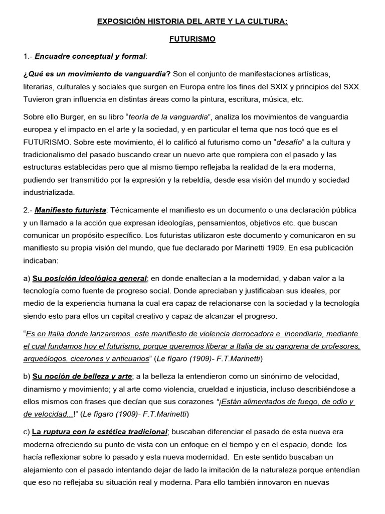 Exposicion PDF | PDF | Vanguardia