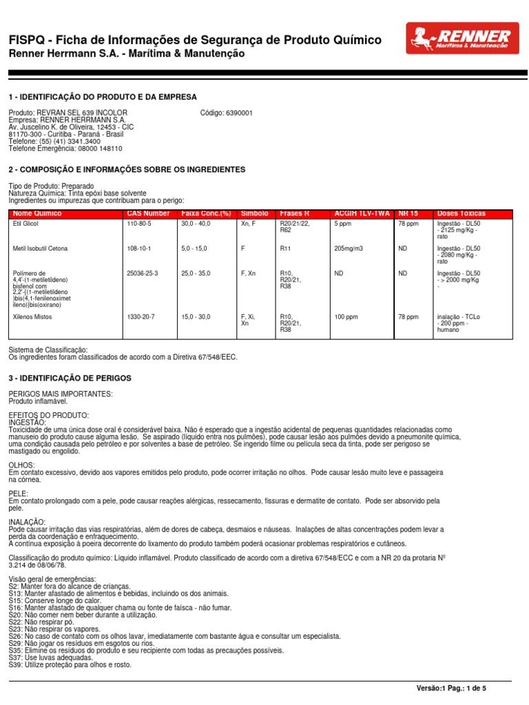Fispq-Revran Sel 639 Incolor | PDF | Combustão | Respiração