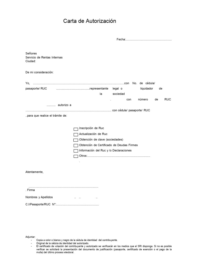 Carta de Autorización | PDF | Gobierno | Gobierno y personalidad