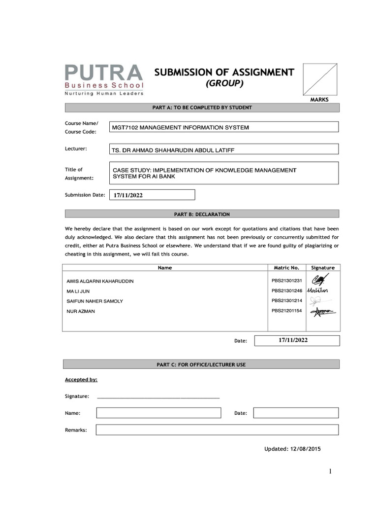 MGT7102 Mis - Group Assignment | PDF | Islamic Banking And Finance | Business