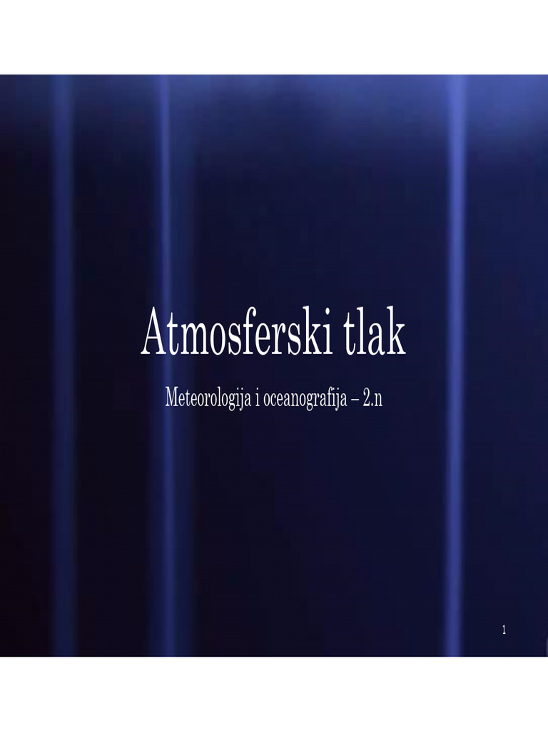 Atmosferski Tlak I Vjetar | PDF